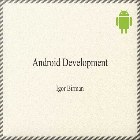 Android Development Overview | PPT
