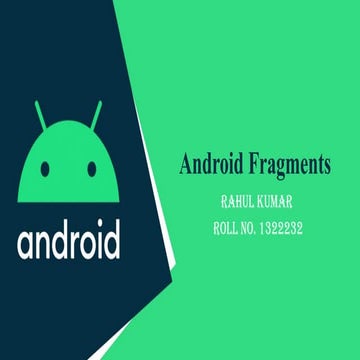 Android Fragments | PPT