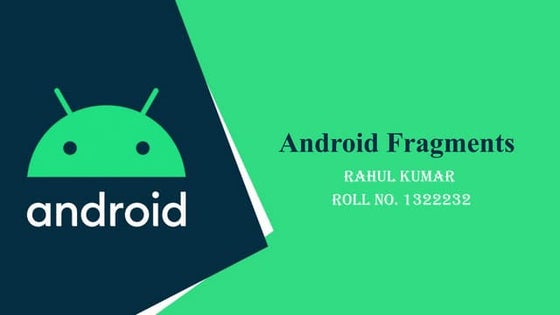 Introduction To Fragments In Android Pdf Programming Languages