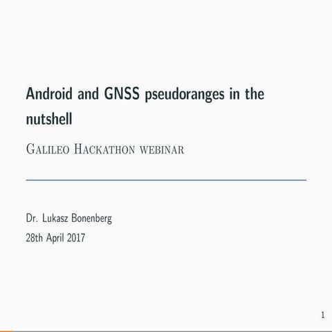 Android GNSS in Nutshell | PDF | Operating Systems | Computer Software and Applications