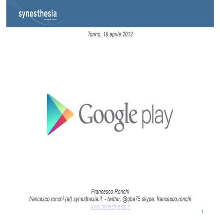 Google Play (Android Market) visto da sviluppatore | PDF | Computing ...