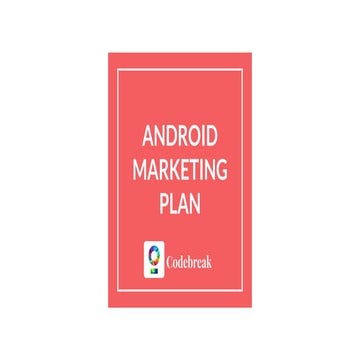 Android marketing plan | PDF