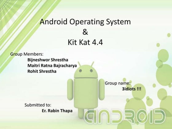 Jay Patel Android Technology Pptx Operating Systems Computer