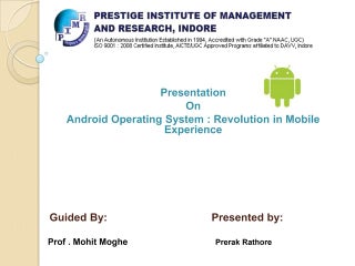 Android & Why Mobile Application Development | PPT