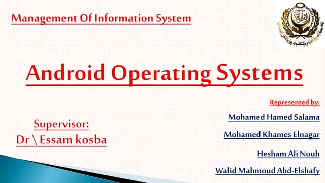 Android As An Operating System Ppt
