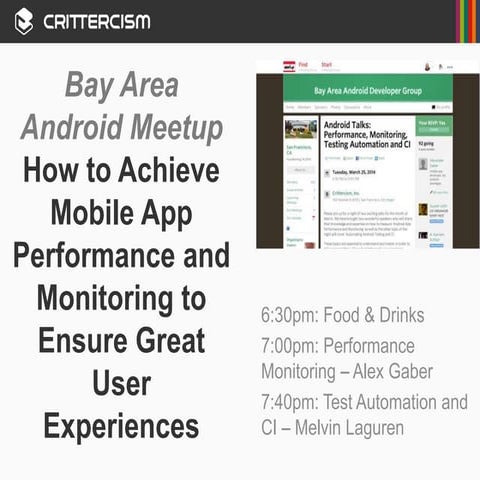 Android Performance And Monitoring Meetup 3 25 14 Ppt