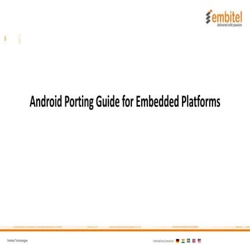 Android Porting For Embedded Platforms Pptx Operating Systems