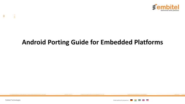 Android Porting For Embedded Platforms Pptx Operating Systems