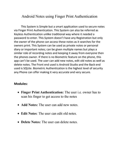 Android project synopsis | PDF | Free Download Android project synopsis | PDF | Free Download