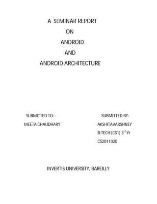 Android College Application Project Report | PDF
