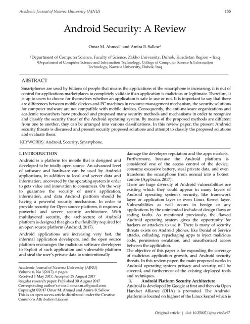 Attribute-based Permission Model for Android Smartphones | PDF