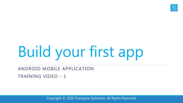 Build Your First Android App Ppt 5984