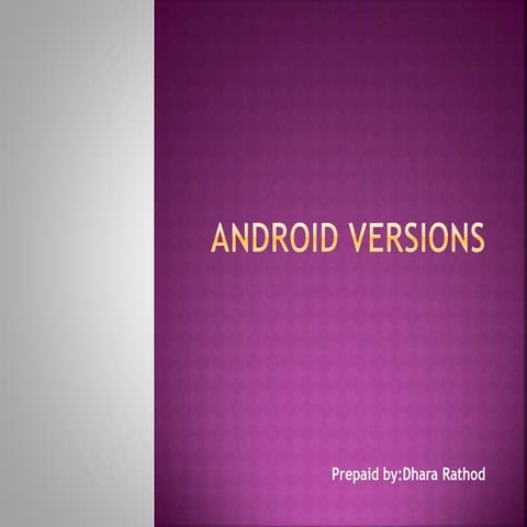 Android versions | PPT