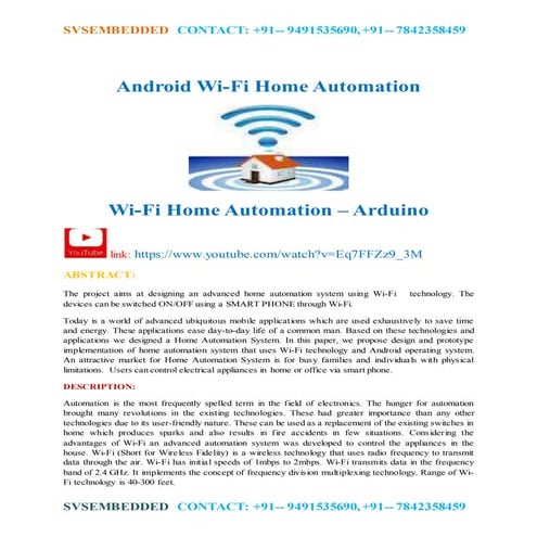 Android Wi Fi Home Automation Arduino Pdf