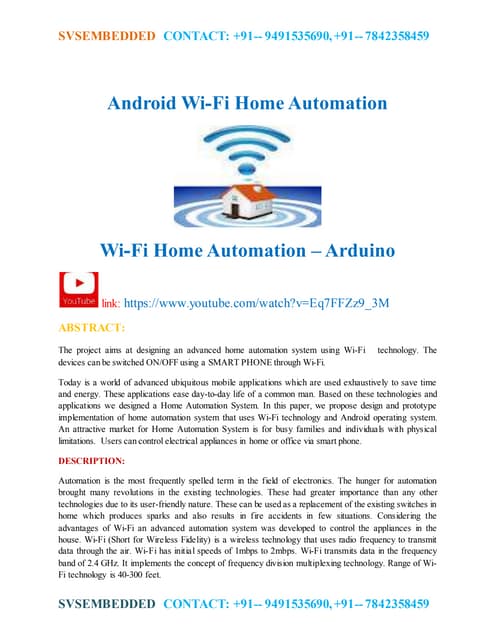 Android Wi Fi Home Automation Arduino Pdf