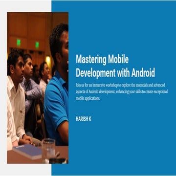 Android Workshop.pptx Google Developer Groups On Campus PEC | PPTX