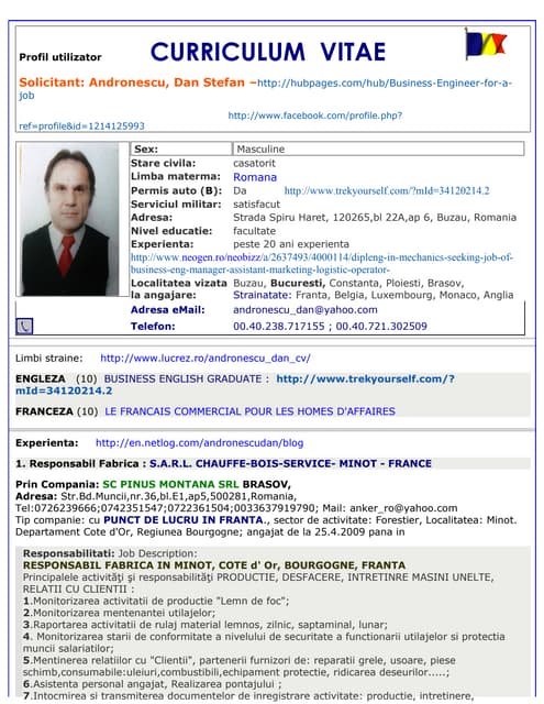 Cv Template Ro Ro