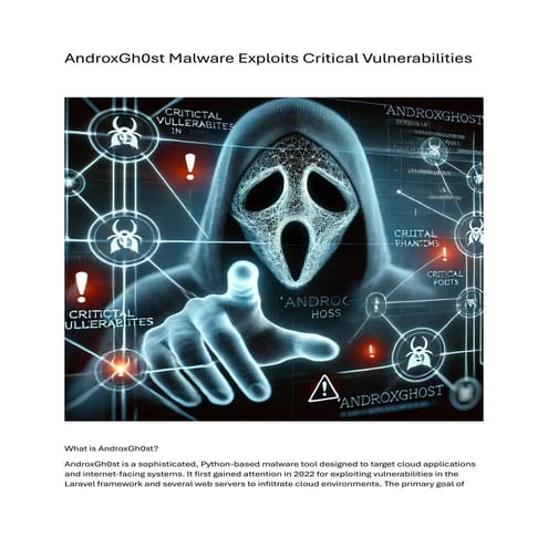 AndroxGh0st Malware Exploits Critical Vulnerabilities.pdf | Cloud Computing | Internet