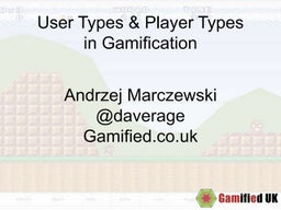 Gamification User Types presentation for InFocus | PPT