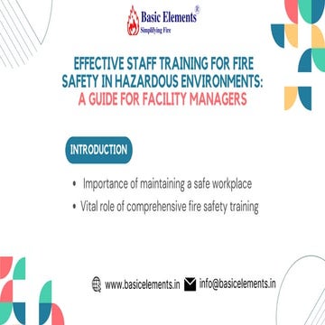Effective Staff Training for Fire Safety in Hazardous Environments: A ...