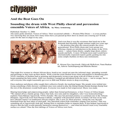And the beat goes on philly city paper | PDF