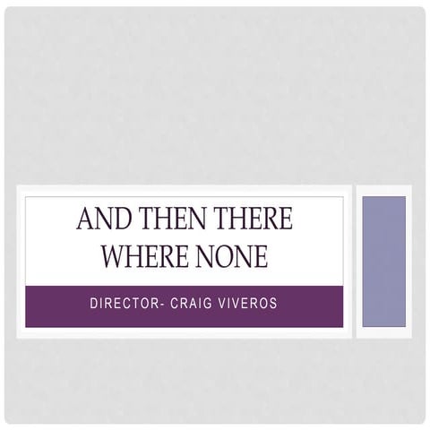 And Then There Were None Notes | PPTX
