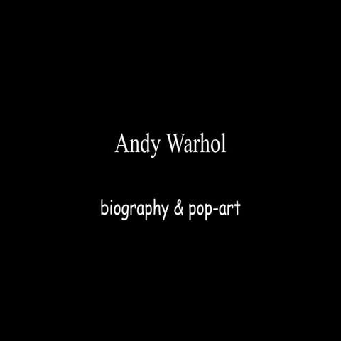 Andy Warhol Slideshow | KEY