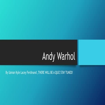 Andy warhol | PPT