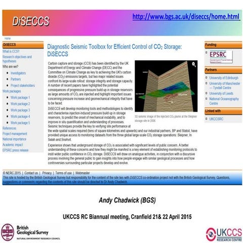 Andy Chadwick (BGS) - DiSECCS project - UKCCSRC Cranfield Biannual 21 ...