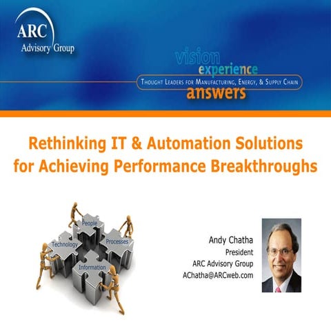Andy chatha - arc advisory group - rethinking it and automation ...