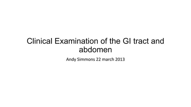 Abdominal examination | PPTX