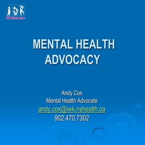 Mental Health Advocacy | PPT