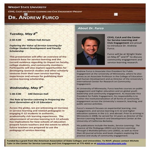 Andy Furco lecture at Wright State | PDF
