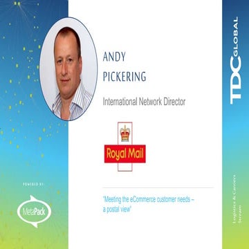 #TDCGlobal 2019, Andy Pickering, International Network Director, Royal ...
