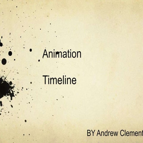 Timeline of animation