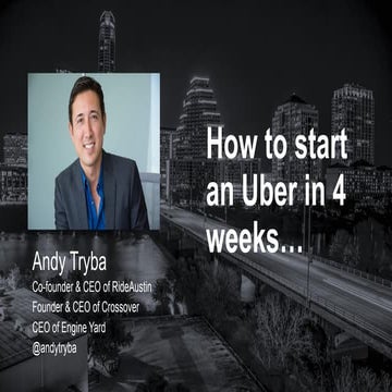 Andy Tryba, Co-founder & CEO, Crossover – How to Start an Uber in 4 ...