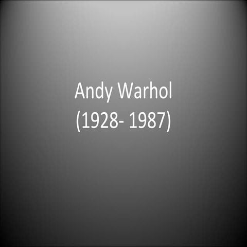 Andy warhol esitlus | PPT