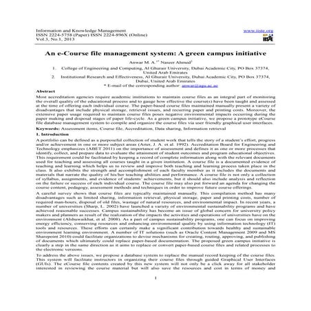 An e course file management system | PDF