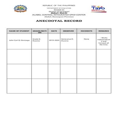 Anecdotal | DOCX