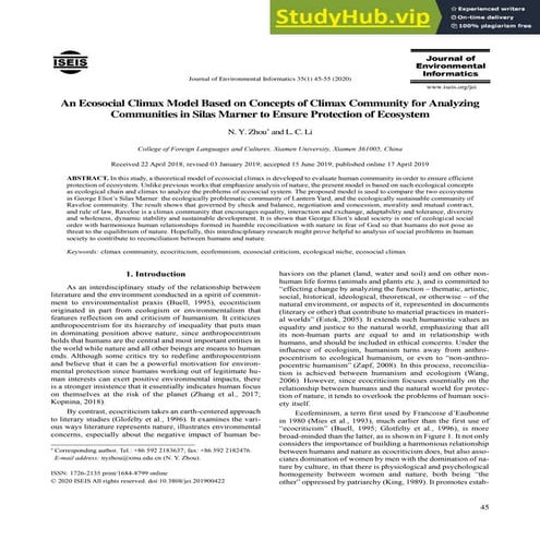 An Ecosocial Climax Model Based On Concepts Of Climax Community For ...