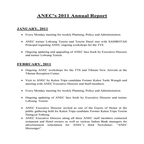 Anec's 2009 annual report | PDF