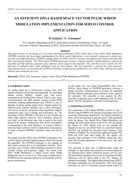 An Efficient Fpga Based Space Vector Pulse Width Modulation 3897
