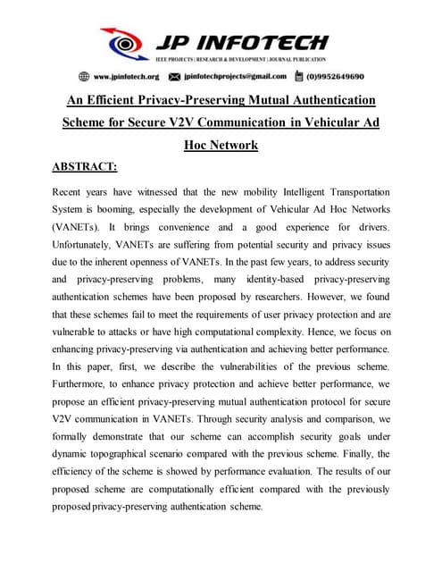An Efficient Privacy-Preserving MutualAuthenticationScheme for Secure ... An Efficient Privacy-Preserving MutualAuthenticationScheme for Secure ...