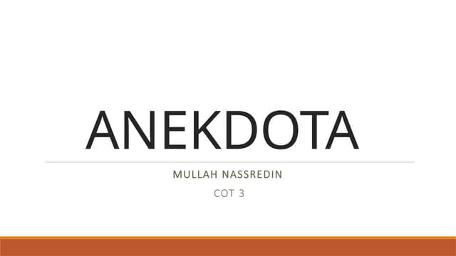 Ang Anekdota, Katangian at Elemento ng Anekdota | PPTX
