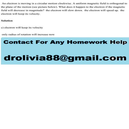 An electron is moving in a circular motion clockwise. A uniform magne.pdf