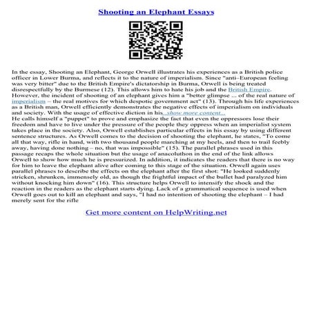 An Elephant Essay | PDF