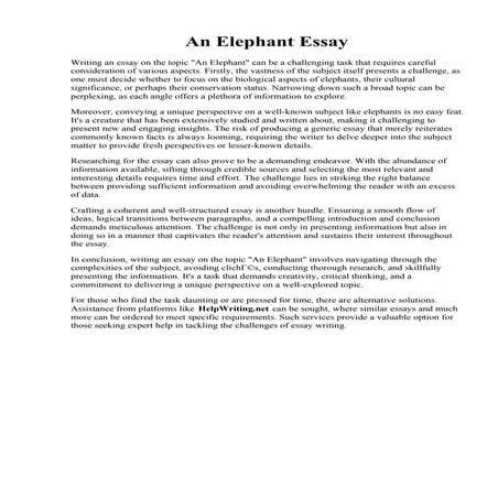 An Elephant Essay.pdf