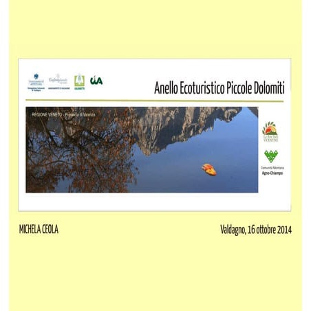 L'Anello Ecoturistico "Piccole Dolomiti": un'opportunità per il territorio | PDF