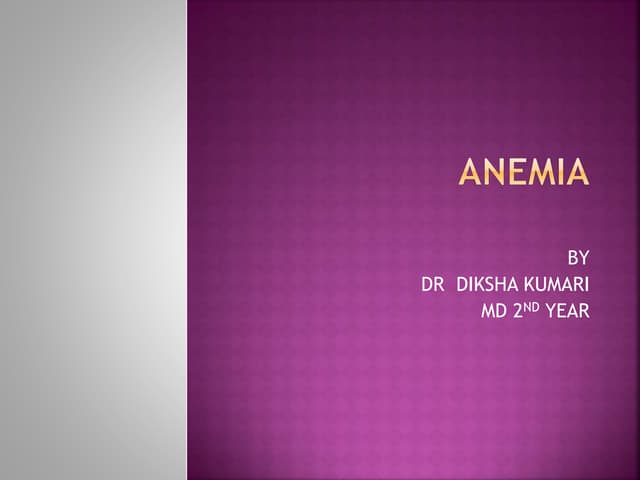 Iron deficiency anemia in children | PPTX