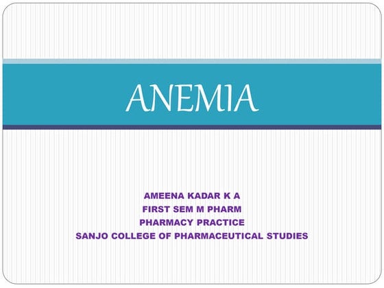 Anemia - Types, Pathophysiology, Clinical Manifestations, Etiology ...